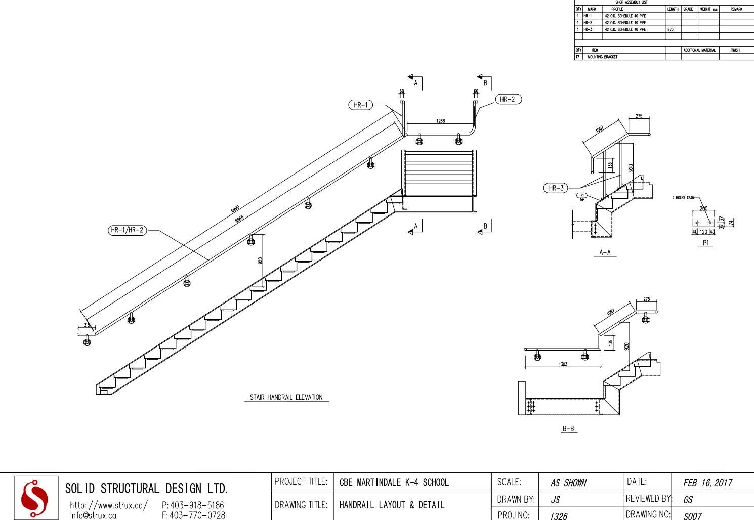 Steel Stair Detailing - Solid Structural Design Ltd.